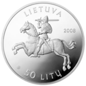 Coin: 50 Litų (Kaunas castle) (Lithuania) (2002~2014 - (Litas ...