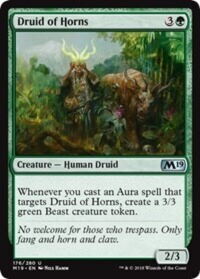 Game Card: Druid of Horns (Magic: The Gathering(Core Set 2019) Col:MTG ...