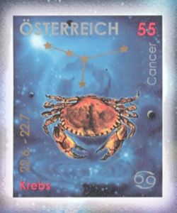 Stamp: Astroset I - Cancer (Austria(Zodiac) Mi:AT 2524,Sn:AT 1994,Yt:AT ...