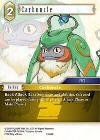 Game Card: Carbuncle (Final Fantasy TCG(Opus VII)