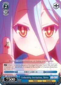 Game Card: Unhealthy Invitation, Shiro (Weiss Schwarz(No Game No Life)