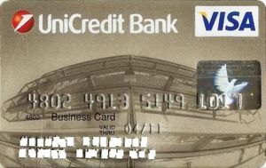 Bank Card: UNICREDIT Bank (UniCredit Bank, Hungary) Col:HU-VI-0003