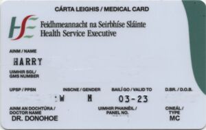 Functional Card: Medical Card (Insurance, Ireland) (HSE (Health Service ...