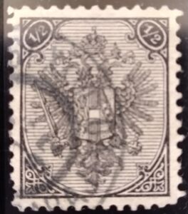 Stamp: Coat of Arms with Numbers (Bosnia and Herzegovina, Austro ...