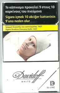 Cigarette Pack: Davidoff White SL-Line (CyprusCol:CY-CT-0076