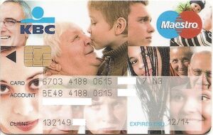 Bank Card: KBC Maestro (KBC - CBC, Belgium) Col:BE-MS-0024.02