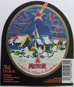 Drink Label: Biere Noel Meteor M (Brasserie Meteor, FranceCol:FR-BEER ...