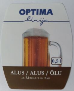 Drink Label: Optima Linija (UAB Svyturys-Utenos alus, LithuaniaCol:LT ...
