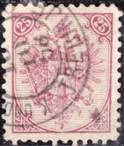 Stamp: Coat of Arms with Numbers (Bosnia and Herzegovina, Austro ...