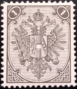 Stamp: Coat Of Arms With Numbers (Bosnia and Herzegovina, Austro ...