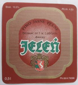 Drink Label: Jelen (Browar Perla Lublin, PolandCol:PL-BEER-007382