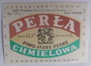 Drink Label: Perla Chmielowa (Browar Perla Lublin, PolandCol:PL-BEER-007388