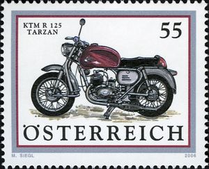 Stamp: KTM Tarzan (Austria(Motorbikes) Mi:AT 2615,Sn:AT 2064,Yt:AT 2442 ...