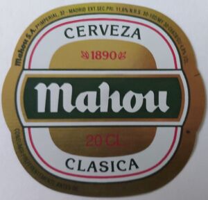 Drink Label: Mahou Clasica (Mahou S.A., SpainCol:ES-BEER-002116