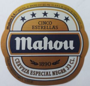 Drink Label: Mahou (Mahou S.A., SpainCol:ES-BEER-002120