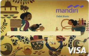 Cartões de bancos: Mandiri Debit Bisnis (Bank Mandiri, IndonésiaCol:ID ...