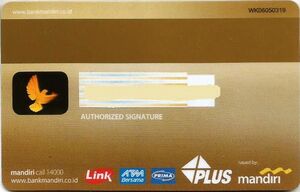 Bank Card: Mandiri Debit Bisnis (Bank Mandiri, Indonesia) Col:ID-VI-0094