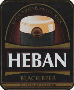 Etiqueta de bebida: Heban Black Beer (Browar Kormoran Olsztyn ...