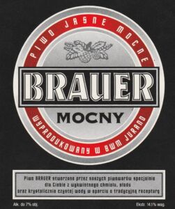 Drink Label: Brauer Mocny (Browar Kormoran Olsztyn, PolandCol:PL-BEER ...