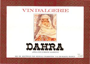 Drink Label: NICOLAS - Dahra AOG (Nicolas, AlgeriaCol:DZ-WINE-000012