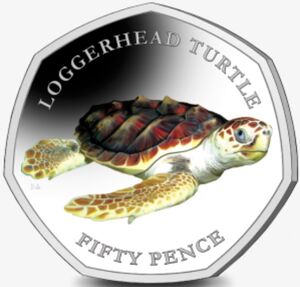 Coin: 50 Pence (Loggerhead Turtle) (British Indian Ocean Territory(2009 ...