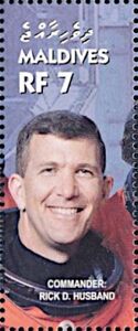 Stamp: Rick D. Husband (Maldives(Space Shuttle Columbia Desaster (2003 ...