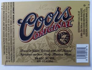 Drink Label: Coors Original (Coors Brewing Co., United States of ...