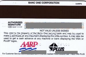 Bank Card: Aarp (Bank One, United States of AmericaCol:US-VI-0848 💳