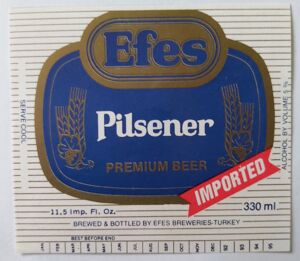 Drink Label: Efes Pilsener (Anadolu Efes Biracılık ve Malt San.A.Ş ...