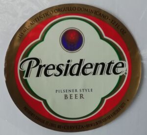 Etiqueta de bebida: Presidente Pilsener Style (Cervecería Nacionál ...