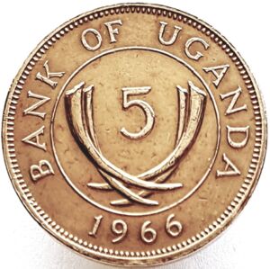 Coin: 5 Cents (Uganda(1966~1976 - Circulation (Shilling)) Col:UG-000001 ...