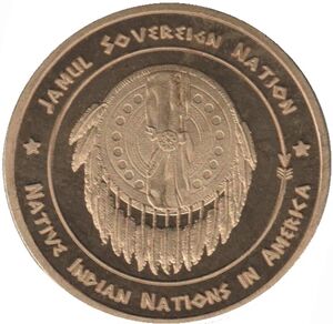Moneda: 1 Dollar (One. Apache Tribes) (Fantasía, Emisiones(USA - Jamul ...