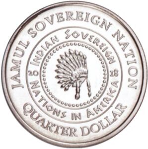 Moneda: ¼ Dollars (Quarter Dollar - Louisiana - Natchez) (Fantasía, Emisiones(USA - Jamul Tribe)