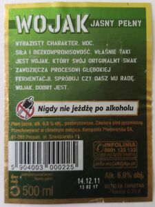 Drink Label: Wojak (Lech Browary Wielkopolski, PolandCol:PL-BEER-007773