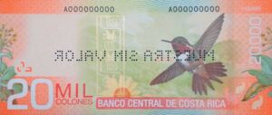 Banknote: 20,000 Colones (Costa Rica(2009-2015 Issue) Wor:P-278s
