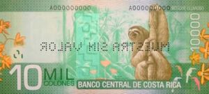 Banknote: 10,000 Colones (Costa Rica(2009-2015 Issue) Wor:P-277s