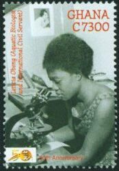 Stamp: Leticia Obeng, Biologist (Ghana(50th Anniversary of Independence ...