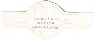 Sigarenbandje: Julius Caesar (België(Romeinse Keizers (NF)) Col:BE-02874 🚬