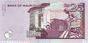 Banknote: 25 Rupees (Mauritius(1999-2009 Issue) Wor:P-49d