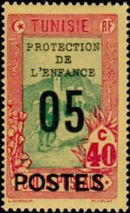 Stamp: Post Rider overprinted and surcharged (Tunisia(Parcel Post ...