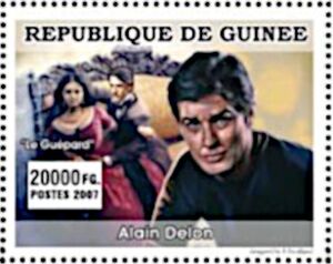 Stamp: Alain Delon (Guinea(Stars of French Cinema (2007)) Mi:GN 4955