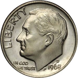 Coin: 10 Cents / Dime (Roosevelt) (United States of America(B03 ...