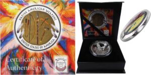 Moneda: 1 Dollar (Native American weapons - Comanche Spear) (Fantasía, Emisiones) (USA - Jamul ...