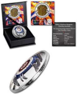 Moeda: 1 Dollar (Native American weapons - Cherokee Jawbone) (Emissões fantasias) (USA - Jamul ...