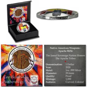 Coin: 1 Dollar (Native American weapons - Apache Rifle) (Fantasy Issues) (USA - Jamul Tribe)