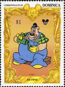 Stamp: Joe Piper (Dominica(Mickey Mouse- 65th Anniversary) Mi:DM 1912 ...