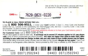Phonecard: AT&T PrePaid Phone Card (AT&T (ATT), United States of ...
