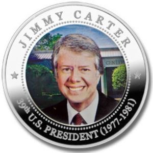 Coin: 5 Dollars (39/38th US pres. Jimmy Carter 1977-1981) (Liberia(2010 ...
