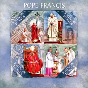 Stamp: Pope Francis (Solomon Islands(Pope Francis (2013)) Mi:SB 2092 ...