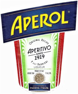 Etiqueta de bebida: Aperol F.lli Barbieri Liqueur (Davide Campari S.P.A ...